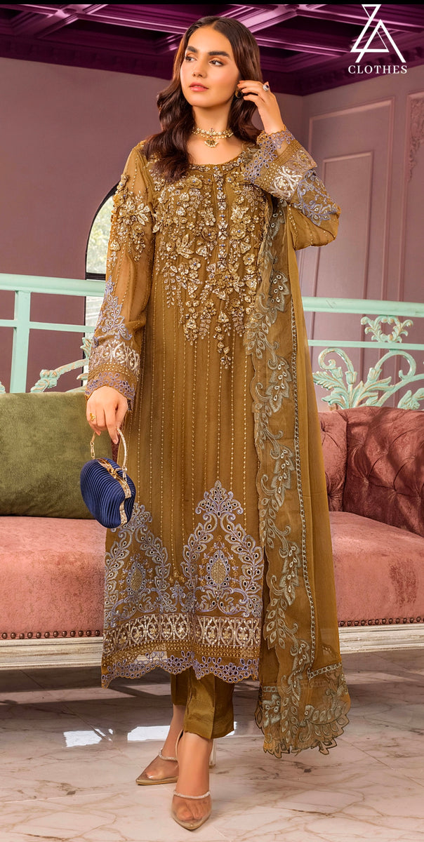 Embroidered Chiffon Design - 10 – Saimascollection